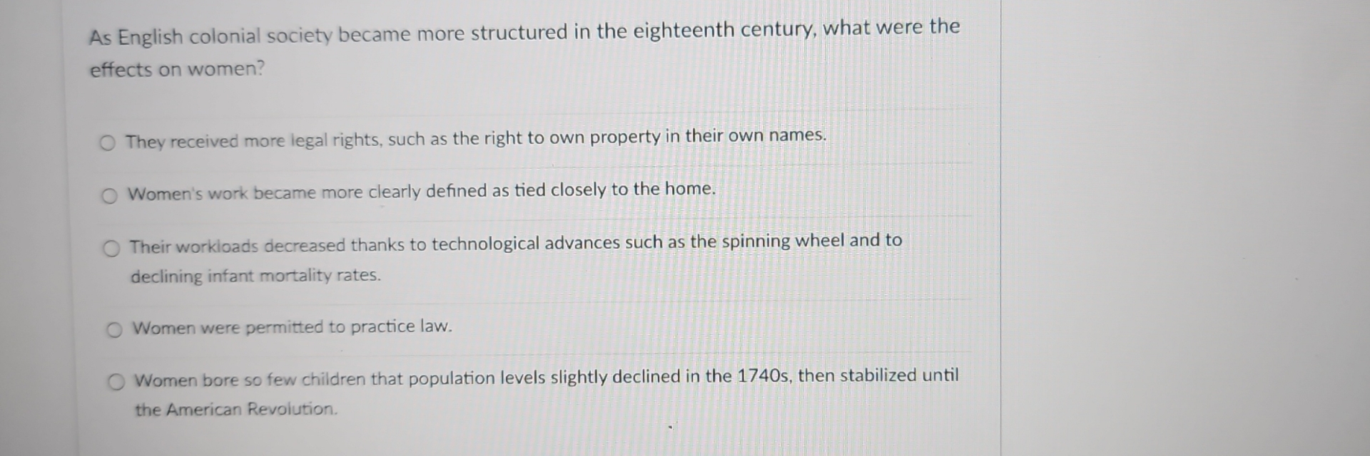 Solved As English colonial society became more structured in | Chegg.com