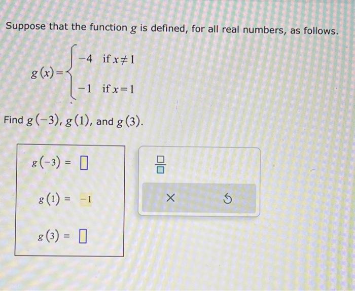 Solved Suppose that the function g is defined, for all real | Chegg.com