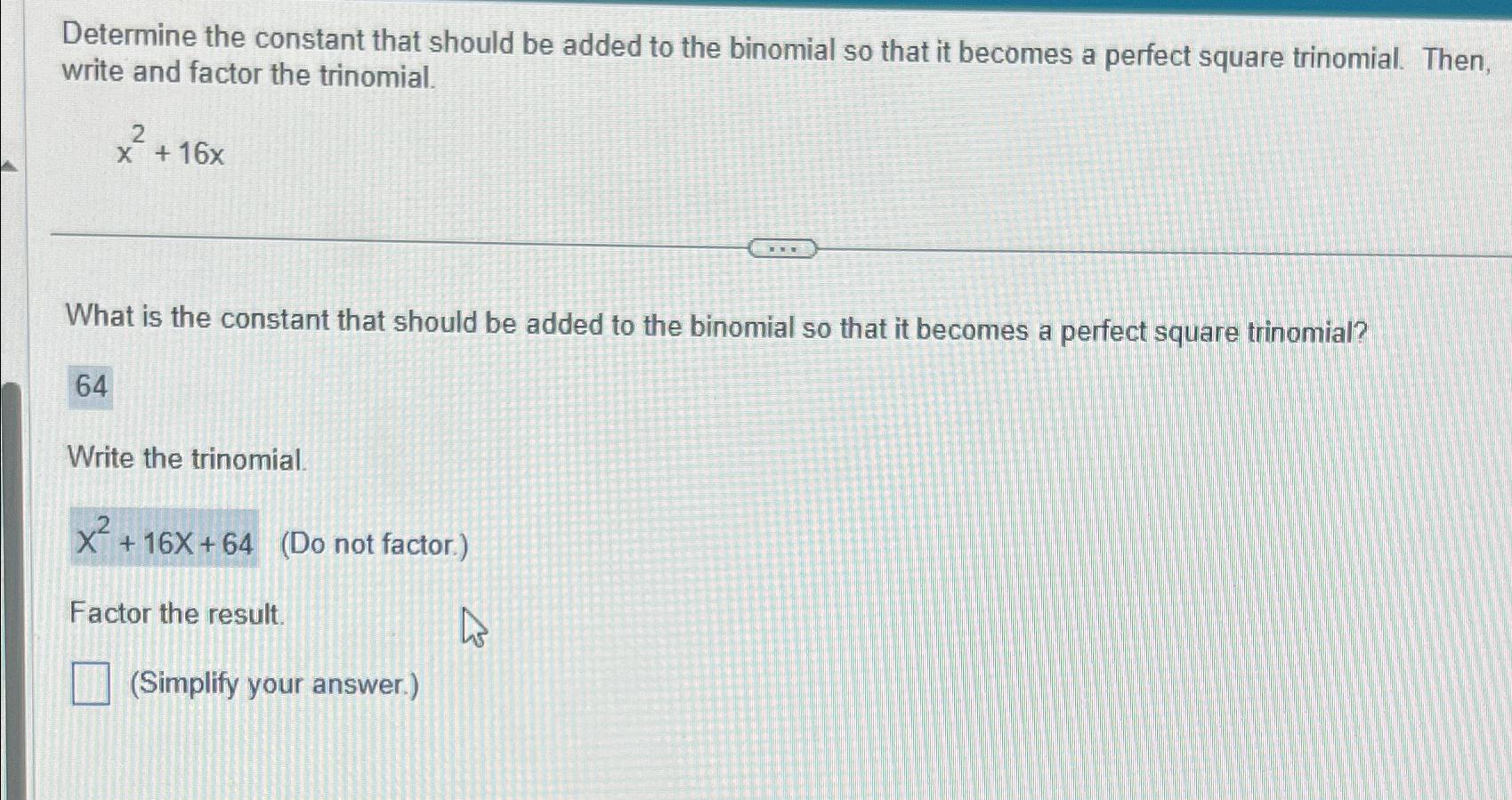 Solved Determine the constant that should be added to the | Chegg.com