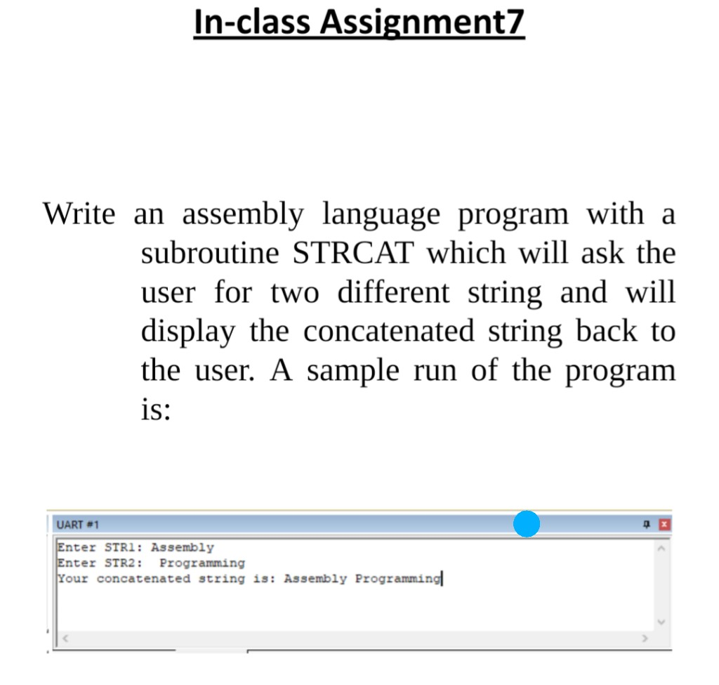 Solved In Class Assignment Write An Assembly Language 