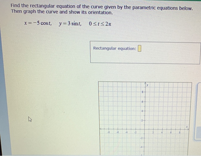 Solved Find the rectangular equation if the curve given by | Chegg.com