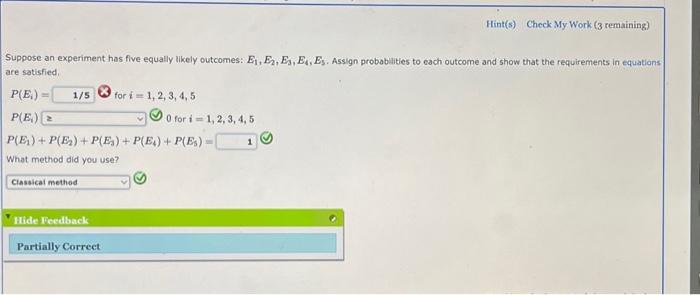 Solved Suppose an experiment has flve equally likely | Chegg.com