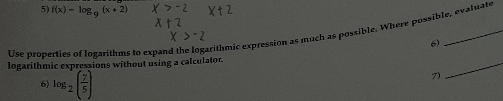 Solved Use properties of logarithms to expand the | Chegg.com