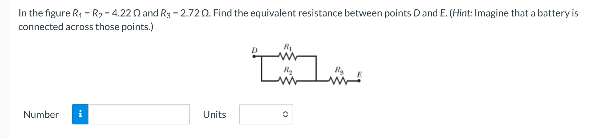 Solved In the figure R1=R2=4.22Ω ﻿and R3=2.72Ω. ﻿Find the | Chegg.com