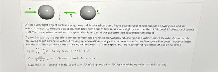 Solved 1) The final speed v of the light object is | Chegg.com
