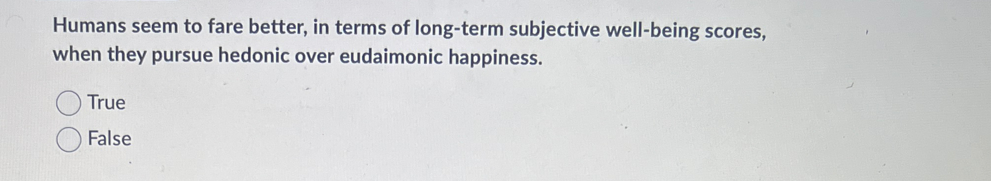 Solved Humans seem to fare better, in terms of long-term | Chegg.com