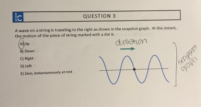 Solved QUESTION 3 A wave on a string is traveling to the | Chegg.com