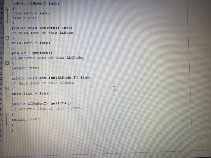 Solved Using only LLNode.java class. Create a demo class | Chegg.com