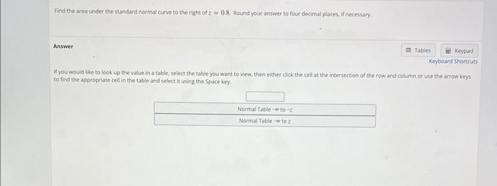 Solved Find the area under the standard normal curve to the | Chegg.com