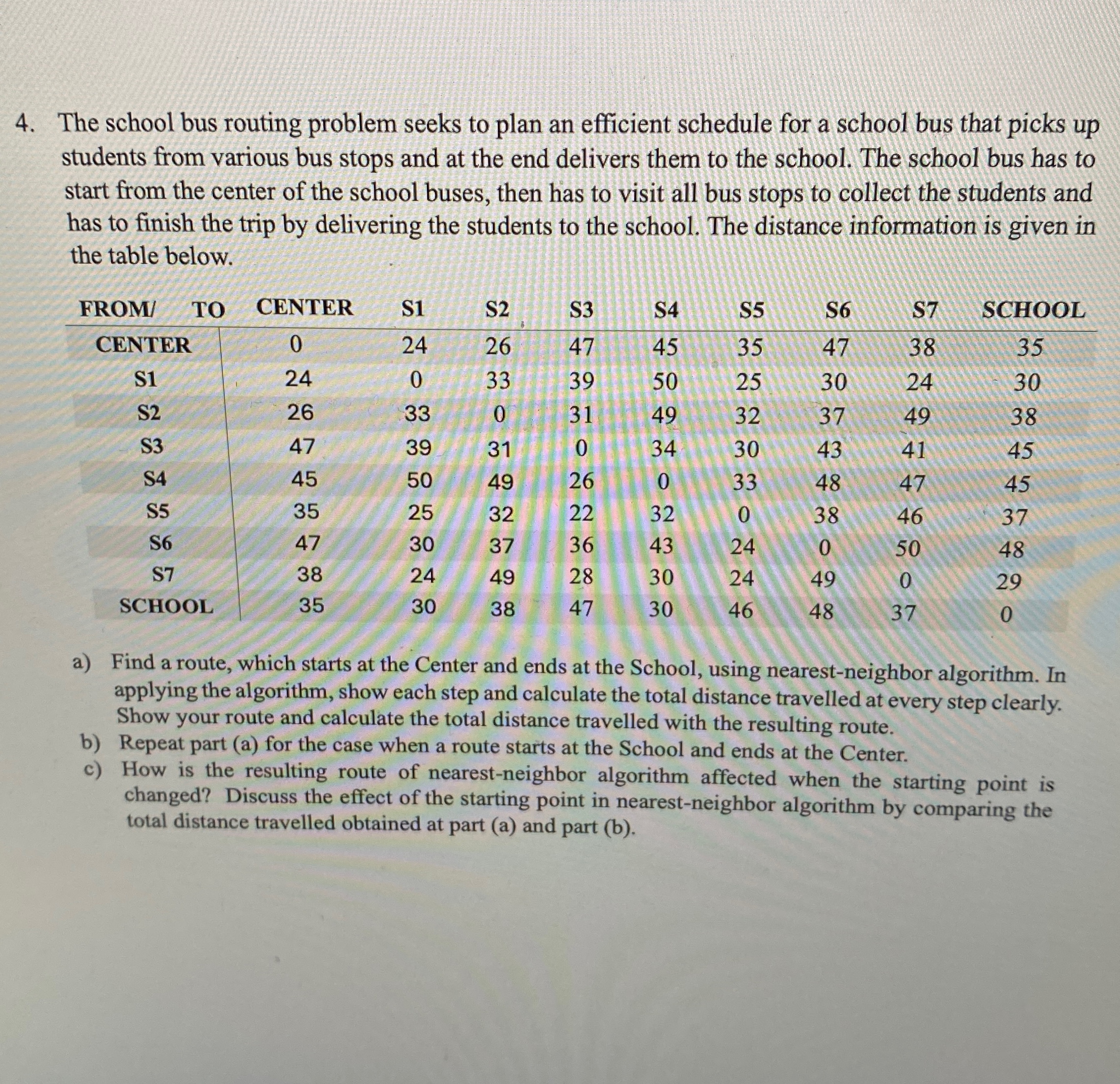 The school bus routing problem seeks to plan an | Chegg.com