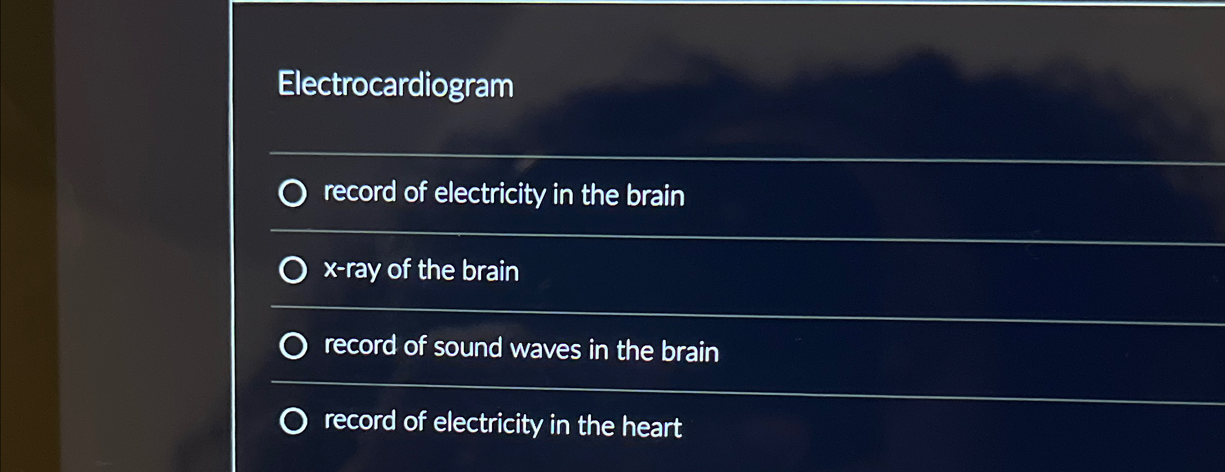 Solved Electrocardiogramrecord of electricity in the | Chegg.com