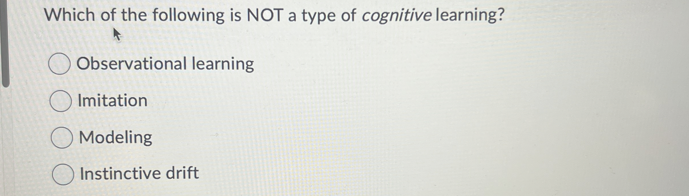 Solved Which of the following is NOT a type of cognitive | Chegg.com