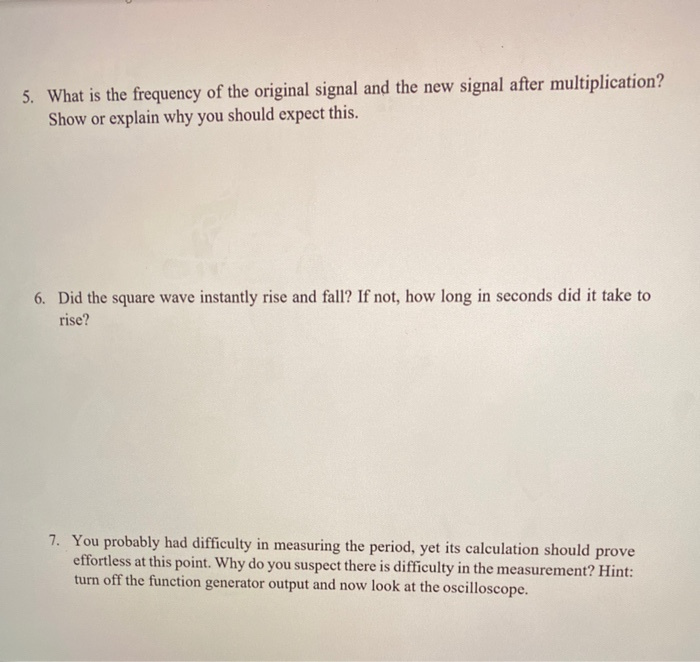 5. What is the frequency of the original signal and | Chegg.com