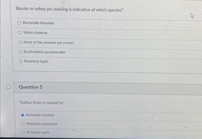 Solved Bipolar or safety pin staining is indicative of which | Chegg.com