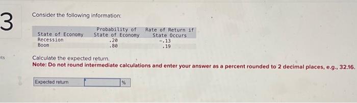 Solved Consider the following information: Calculate the | Chegg.com
