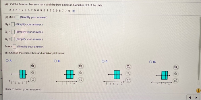 Solved (a) Find the five-number summary, and (b) draw a | Chegg.com