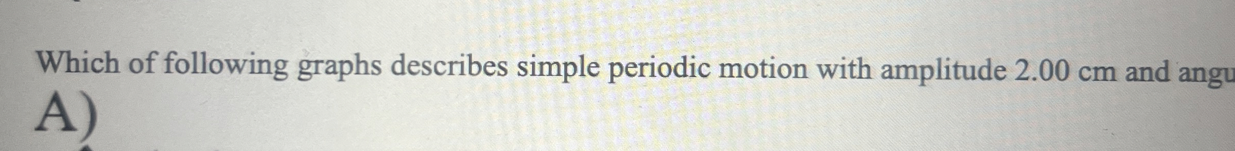 Solved Which of following graphs describes simple periodic | Chegg.com