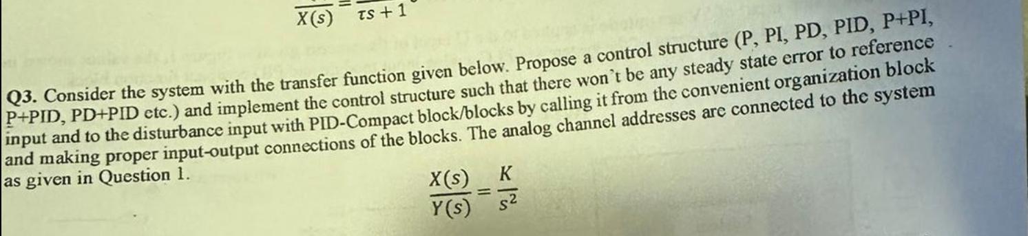 Q3. ﻿Consider the system with the transfer function | Chegg.com