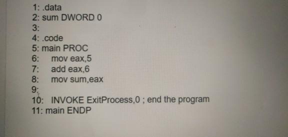 Solved How to modify this assembly code to subtract 2 | Chegg.com