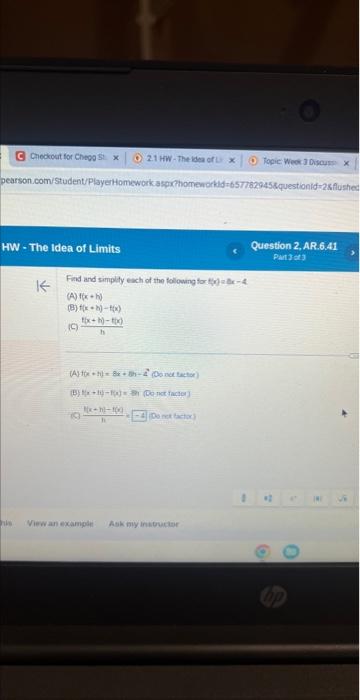 Solved Find and simplity esch of the following for (x)=0.x−4 | Chegg.com