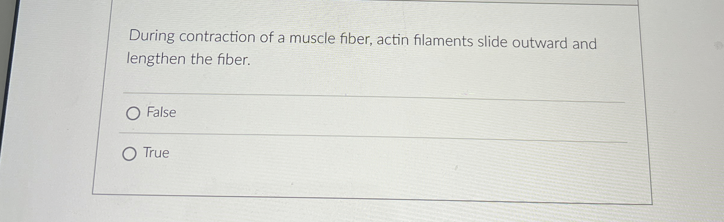 Solved During contraction of a muscle fiber, actin filaments | Chegg.com