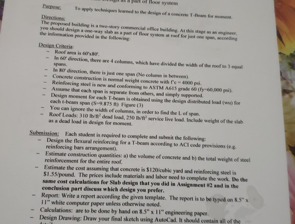 I s part of floor system pose: To apply techniques | Chegg.com