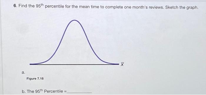 Solved 6. Find the 95th percentile for the mean time to | Chegg.com