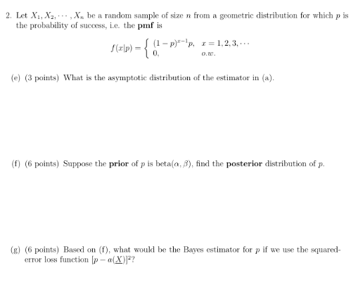 Solved Let x1,x2,cdots,xn ﻿be a random sample of size n | Chegg.com