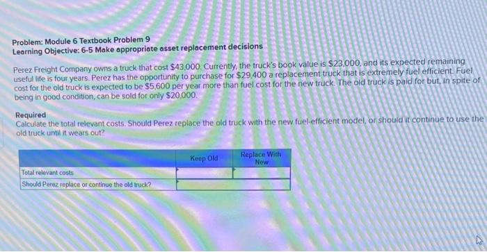 Solved Problem Module 6 Textbook Problem 9 Learning 5548