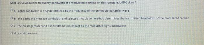 Solved Select The Correct Statement S Regarding The Fm
