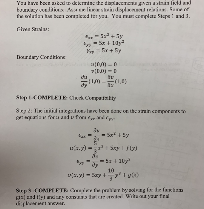 Solved You have been asked to determine the displacements | Chegg.com