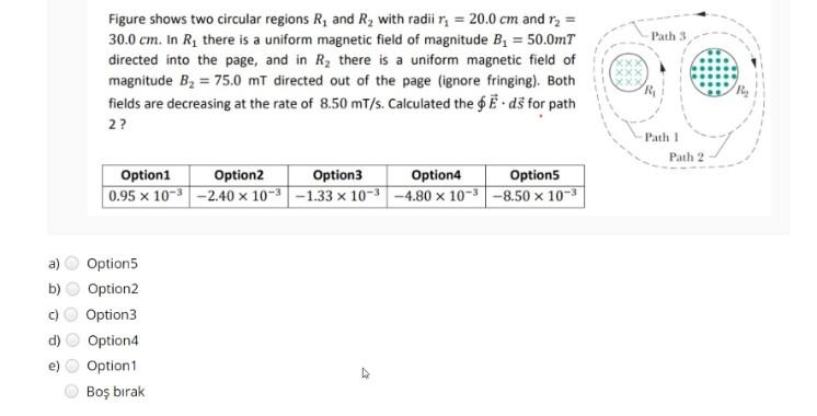 Solved Figure shows two circular regions R1 and R2 with | Chegg.com