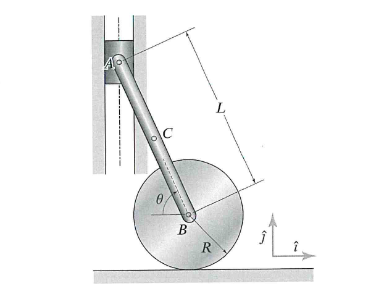 Solved the system shown consists of a wheel radius R = 14in | Chegg.com