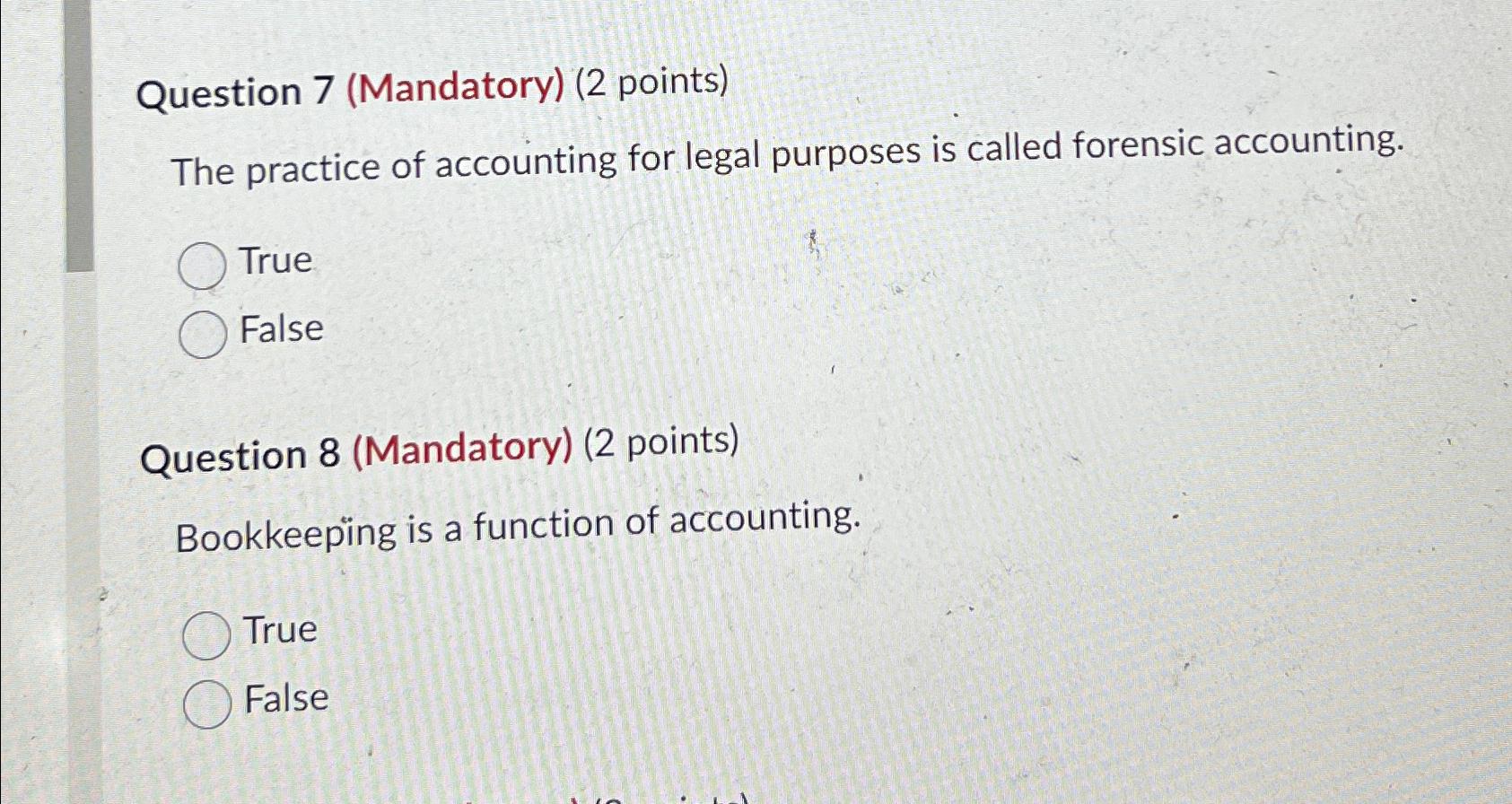 Solved Question 7 (Mandatory) (2 ﻿points)The practice of | Chegg.com