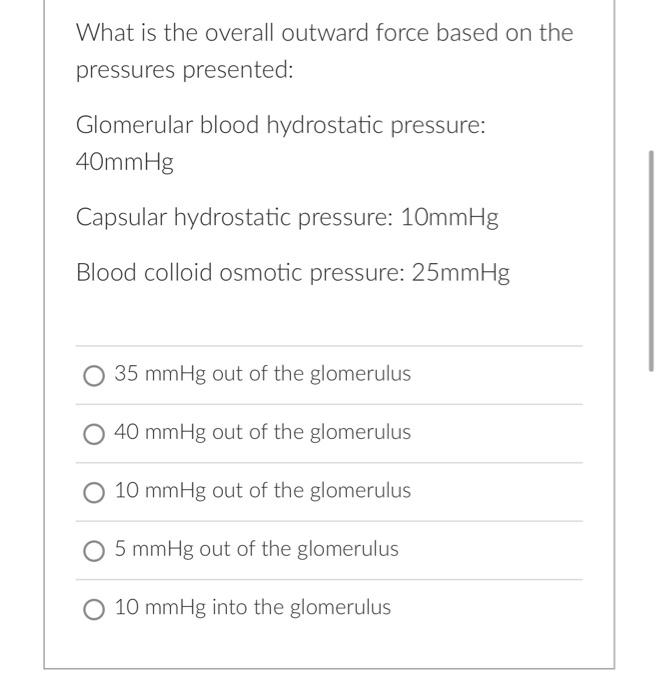 Solved What is the overall outward force based on the | Chegg.com