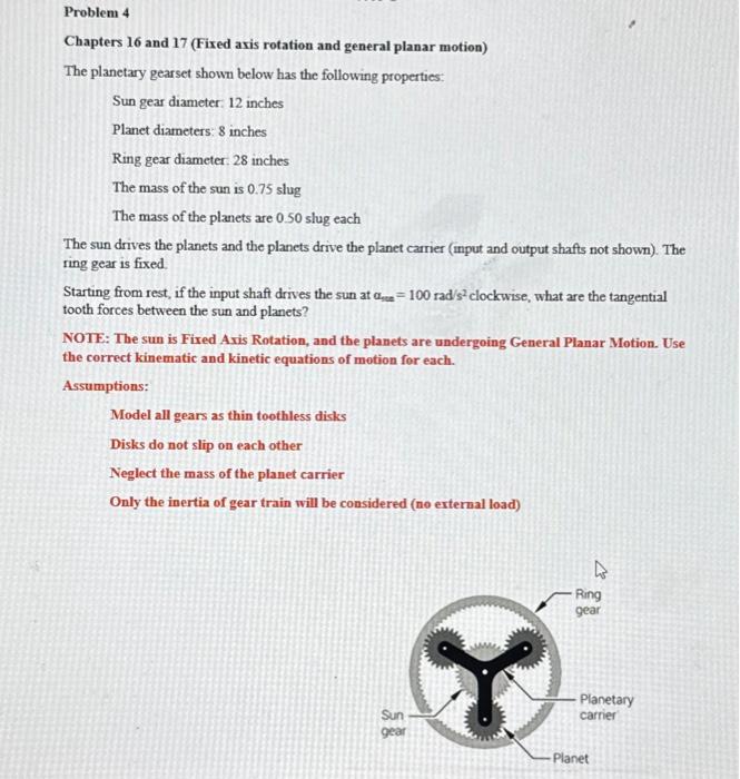 Solved Chapters 16 and 17 (Fixed axis rotation and general | Chegg.com