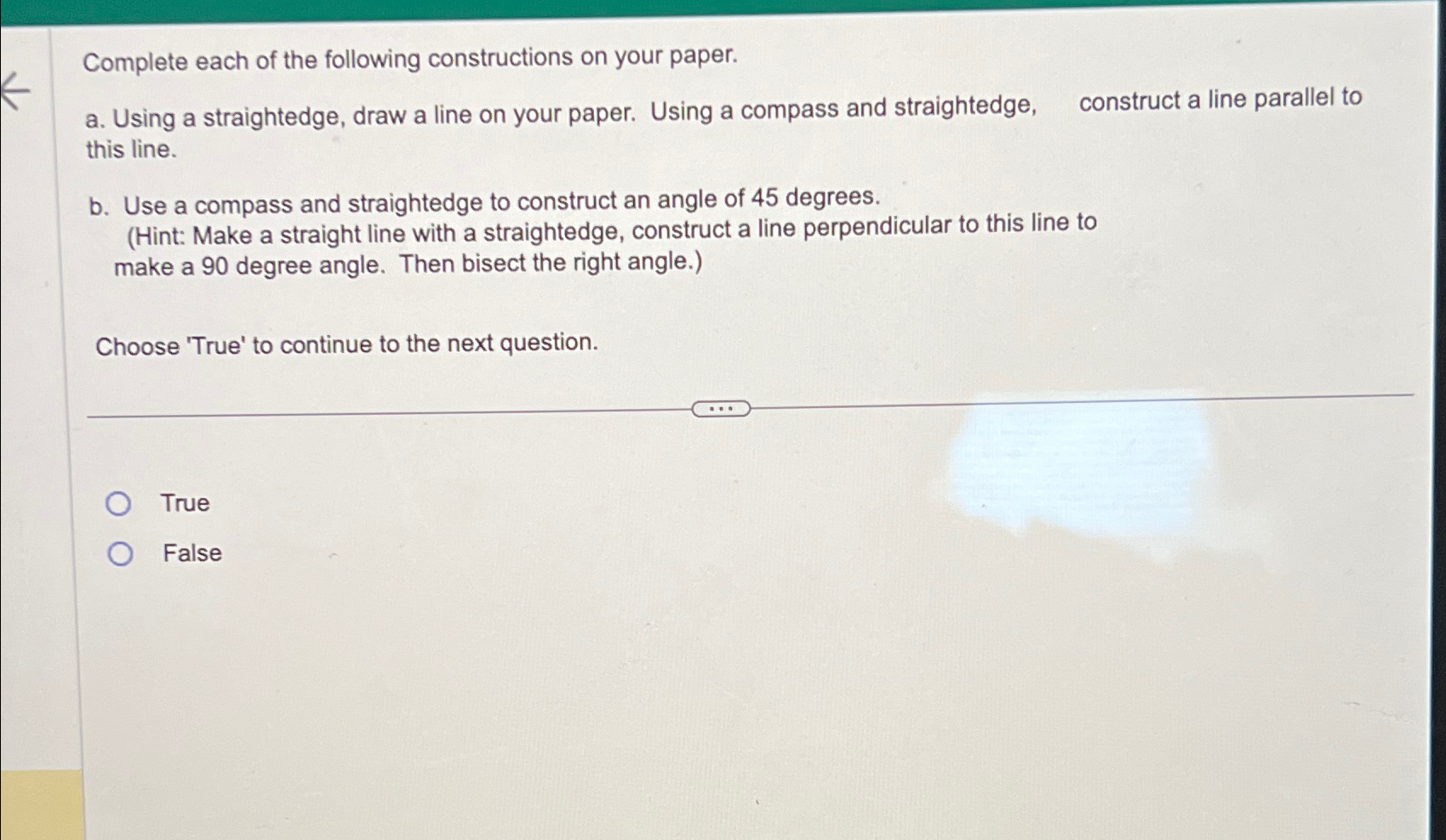 Solved Complete each of the following constructions on your | Chegg.com