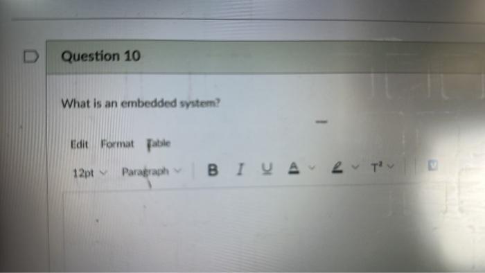 Solved What is an embedded sntem? | Chegg.com