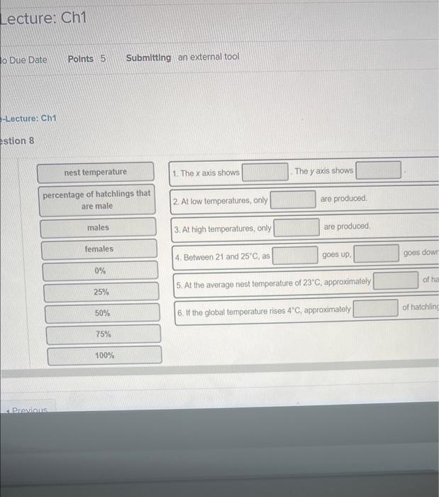 Lecture: Ch1 Due Date Points 5 Submitting an external | Chegg.com