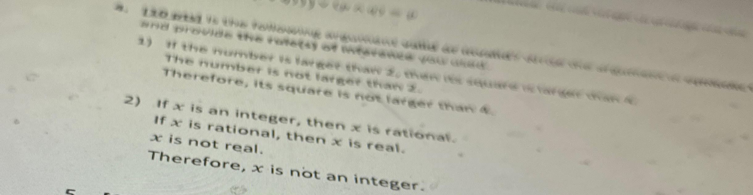 Solved If x ﻿is an integer, then x ﻿is rational.If x ﻿is | Chegg.com