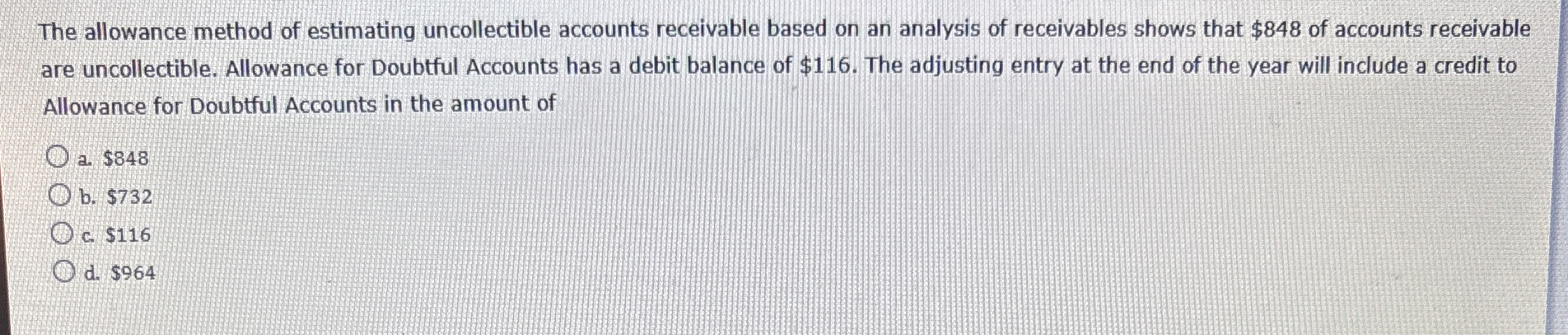 Solved by an EXPERT The allowance method of estimating uncollectible | Chegg.com
