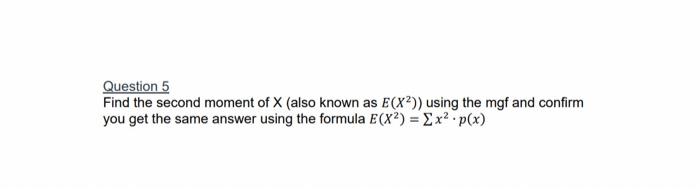 Solved Questions 3−5 Here is the pmf of a discrete random | Chegg.com