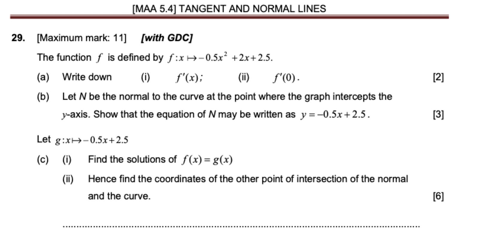 Solved [Maximum mark: 11] [with GDC]The function f ﻿is | Chegg.com