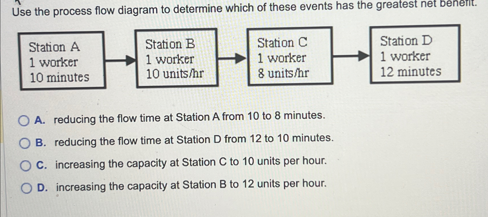 Solved Use the process flow diagram to determine which of | Chegg.com