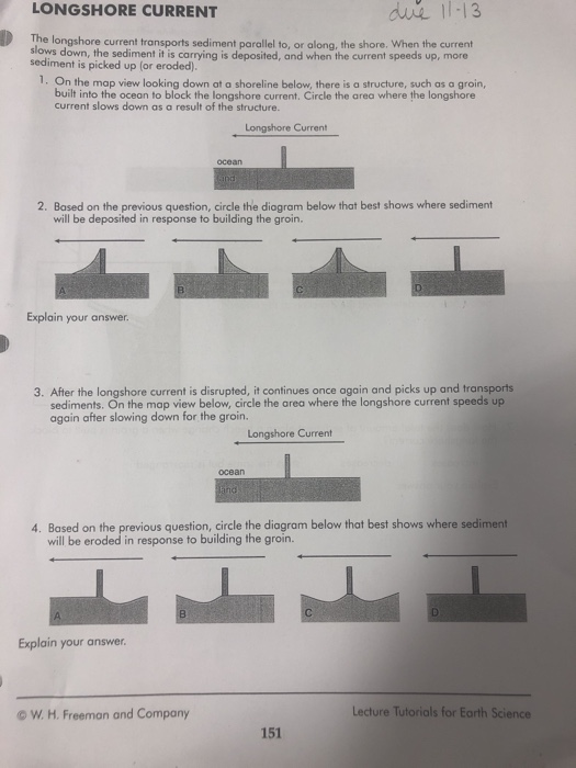 Solved LONGSHORE CURRENT que 11-13 The longshore current | Chegg.com