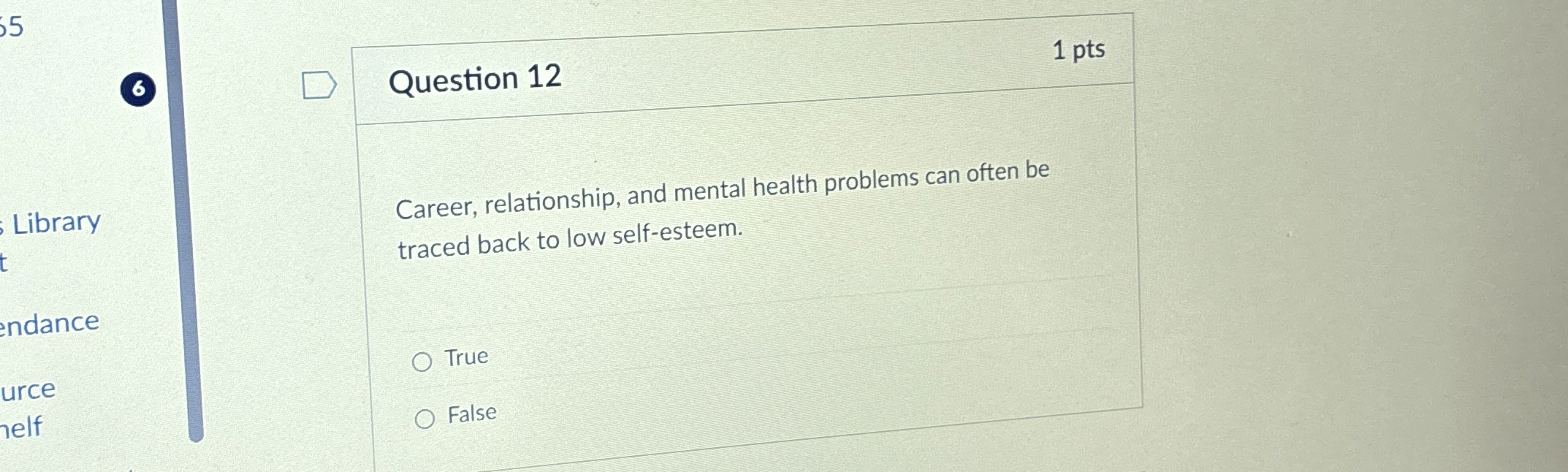 Solved Question 121 ﻿ptsLibraryCareer, relationship, and | Chegg.com