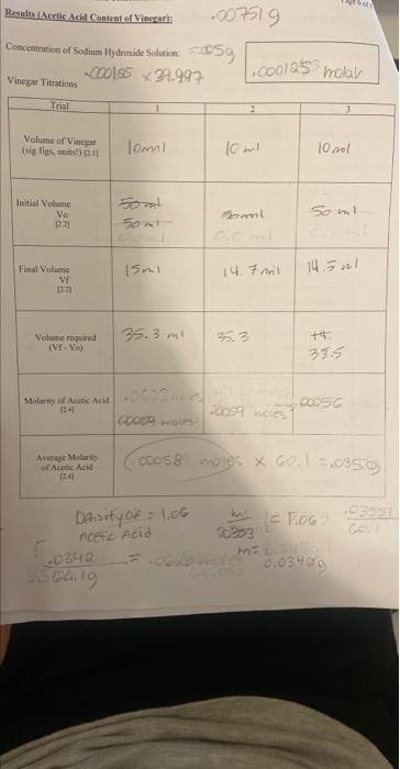 Solved my calculations seam wrong. how to i find the | Chegg.com