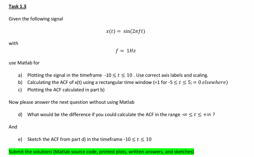 Solved I need explanation and solution of every sub part of | Chegg.com