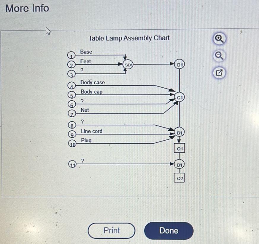 Solved More InfoTable Lamp Assembly Chart | Chegg.com