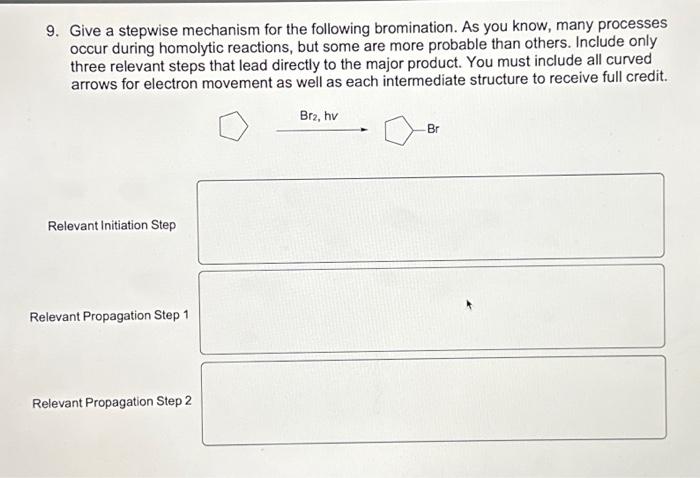 Solved 9. Give a stepwise mechanism for the following | Chegg.com